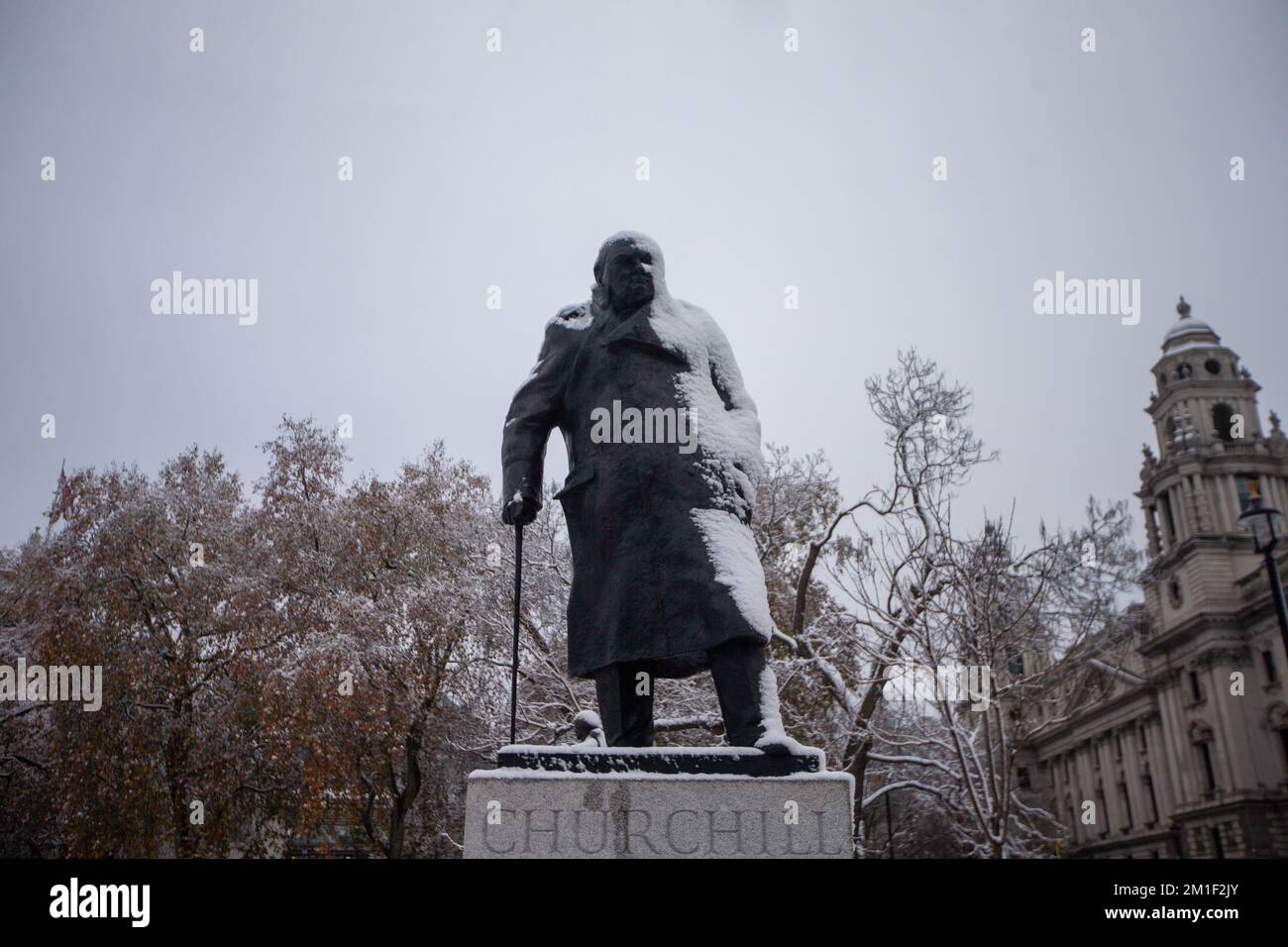London, England, UK. 12th Dec, 2022. Parliament Square is seen after ...
