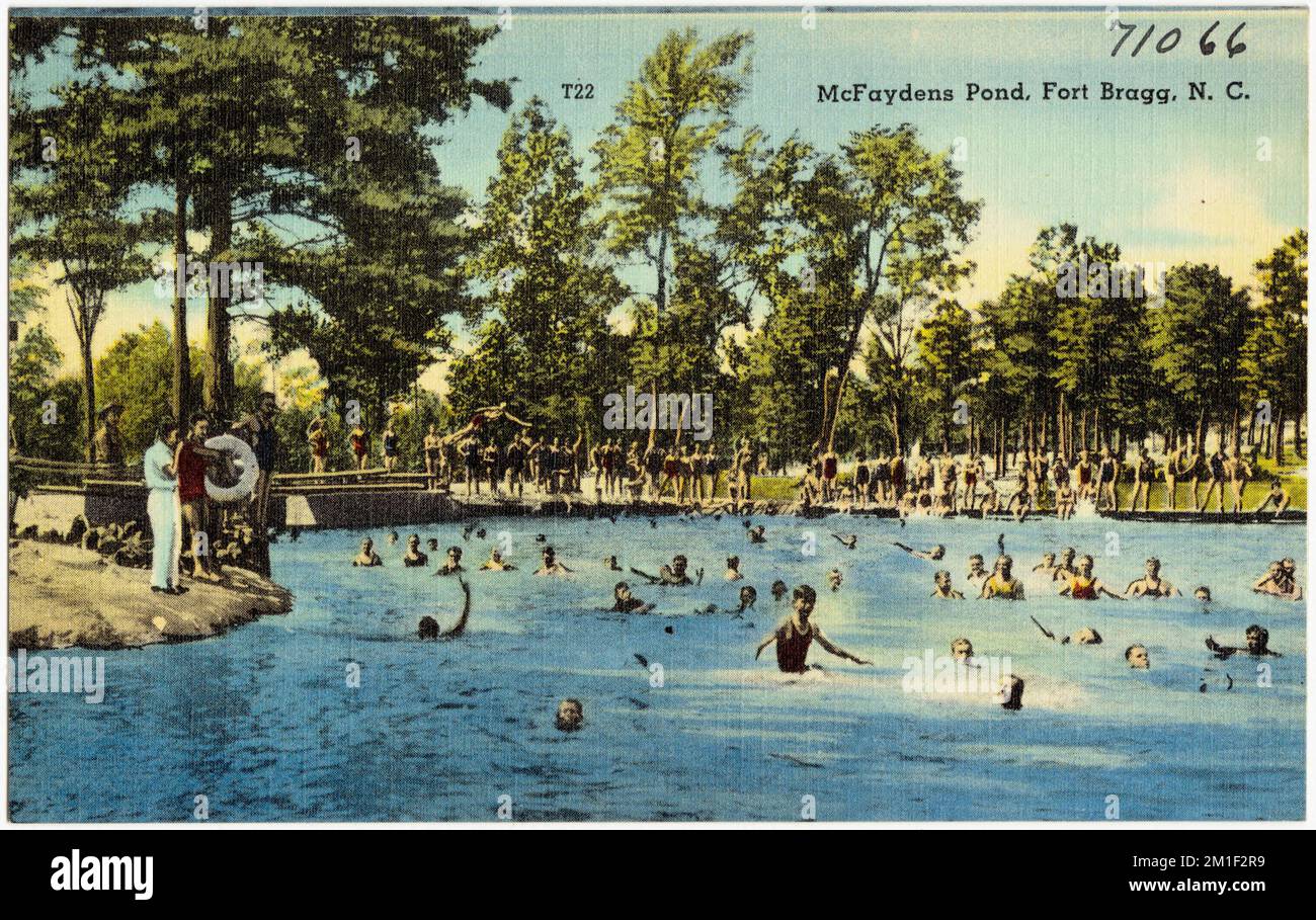 McFaydens Pond, Fort Bragg, N. C. , Lakes & ponds, Tichnor Brothers ...