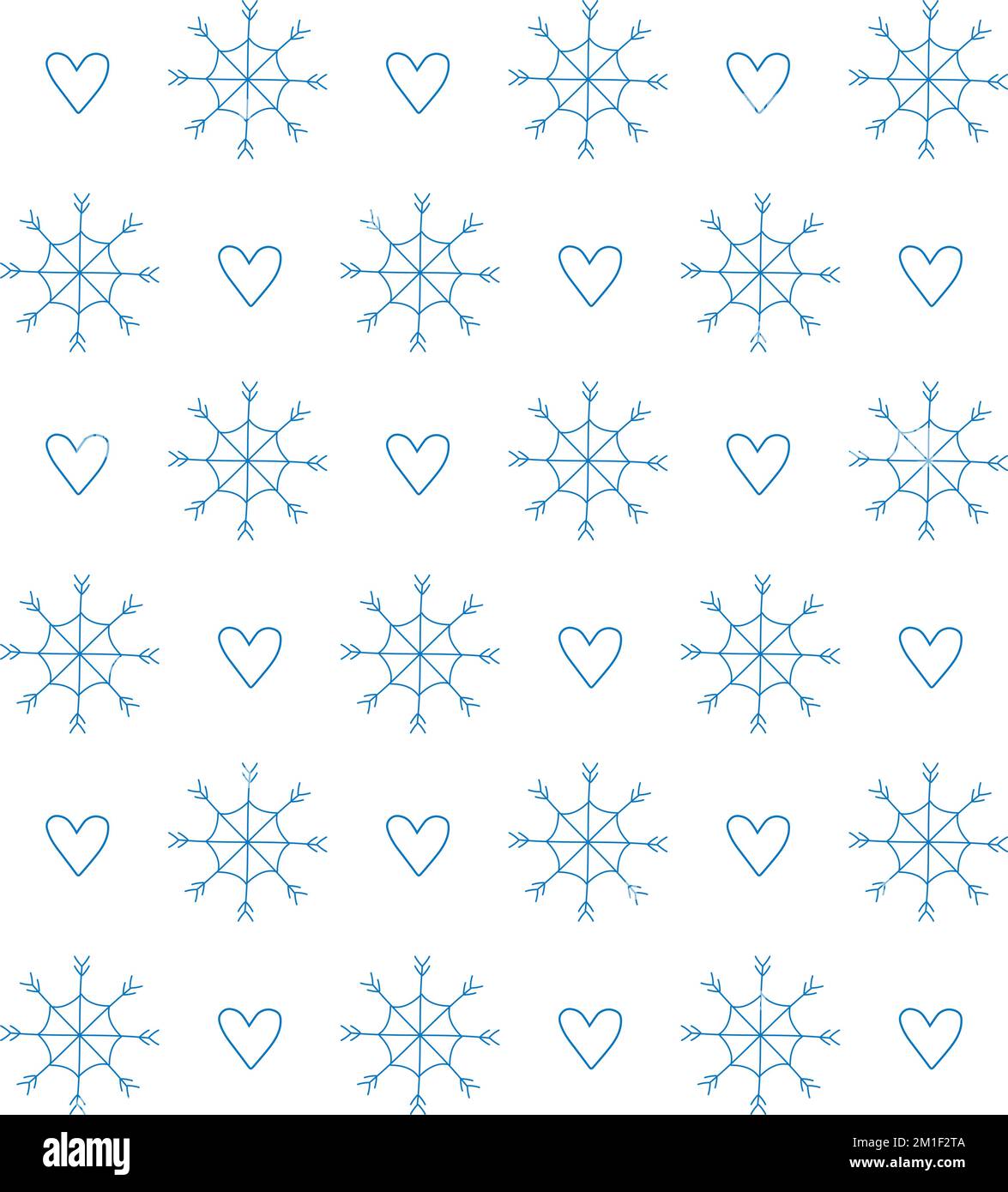 Vector seamless pattern of hand drawn sketch doodle snow flakes ...