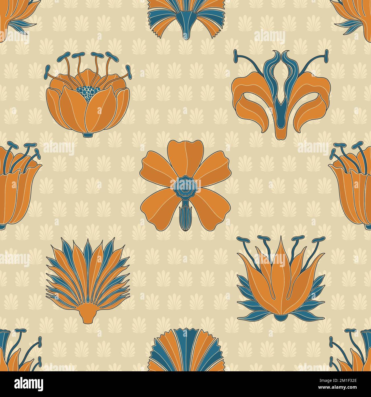 Simple Art Nouveau Floral Patterns