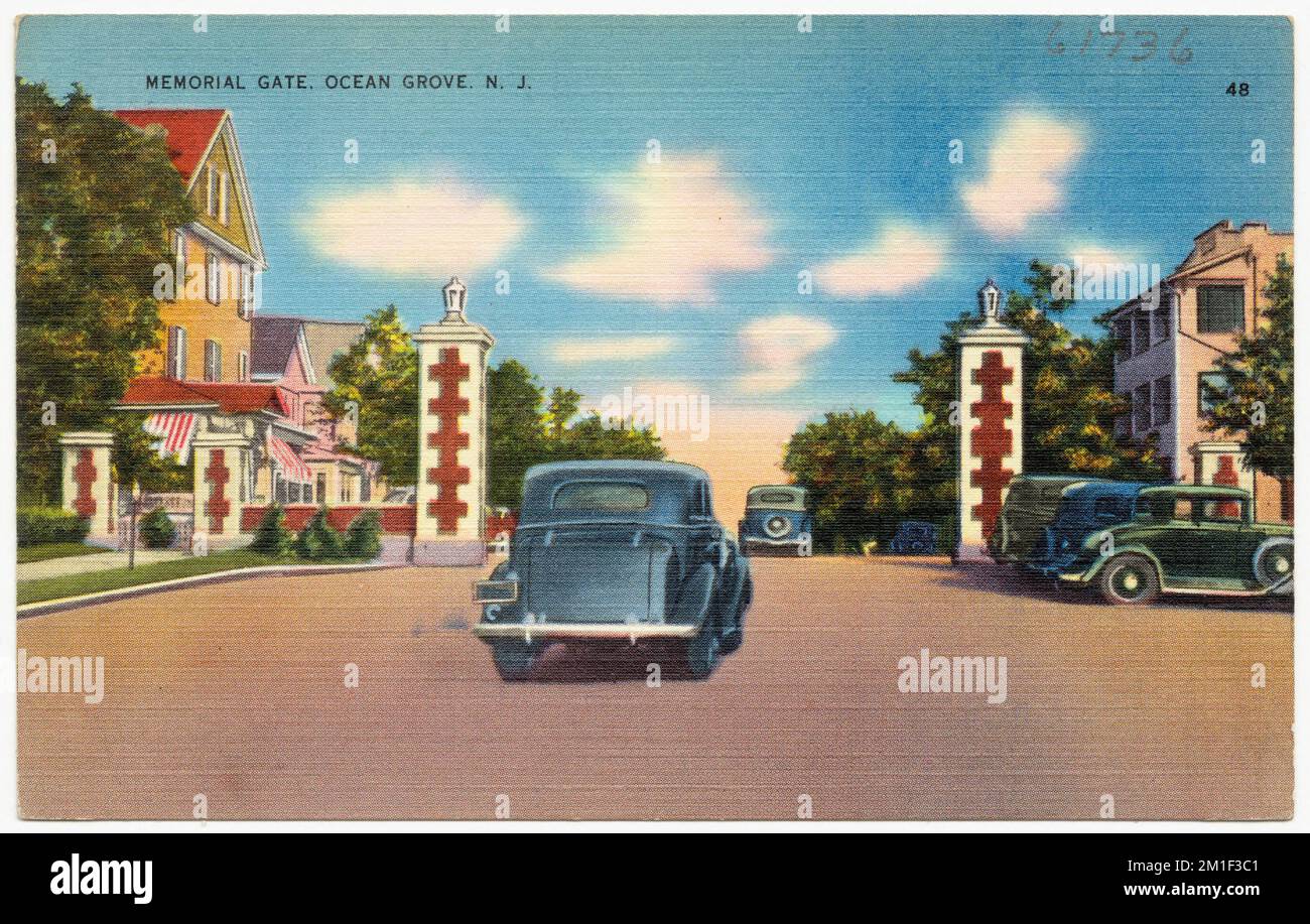 Memorial Gate, Ocean Grove, N. J. , Monuments & memorials, Tichnor ...