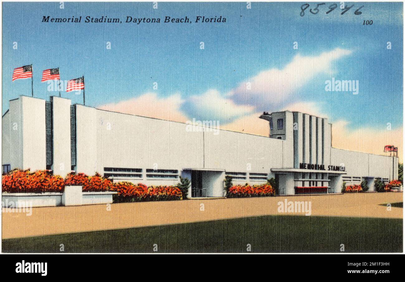 Memorial Stadium, Daytona Beach, Florida , Stadiums, Tichnor Brothers ...