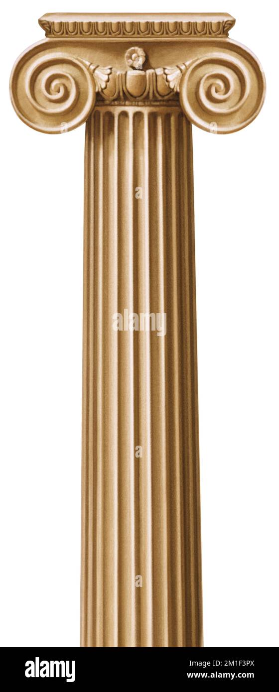 Column illustration, isolated on white background Stock Photo - Alamy