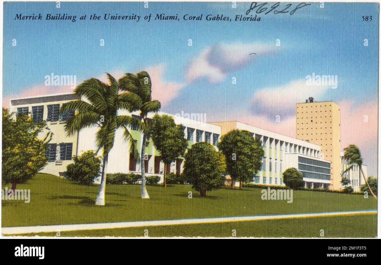 Merrick building at the University of Miami, Coral Gables, Florida ...