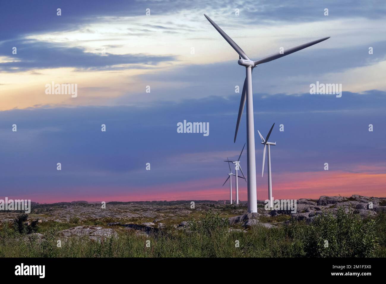Wind turbines in the Smoela wind park , located in the central part of ...