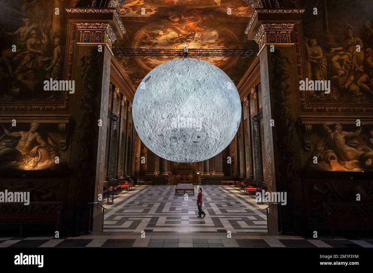 London, UK. 12th December, 2022. Museum of the Moon installation by ...