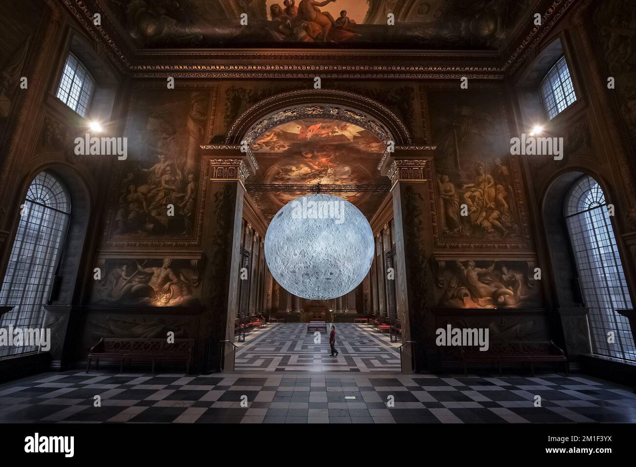 London, UK. 12th December, 2022. Museum of the Moon installation by ...