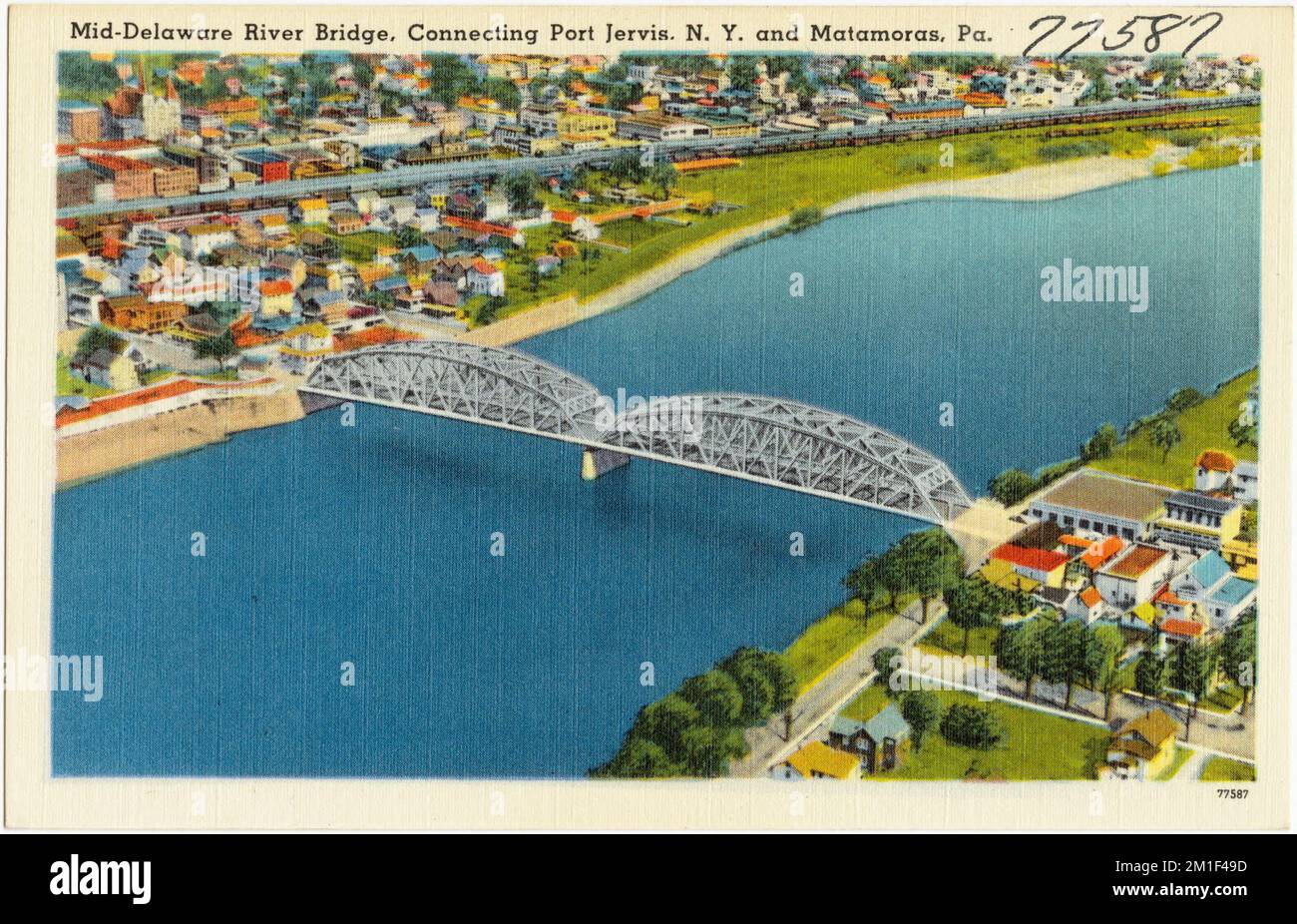 Mid-Delaware River Bridge, connecting Port Jervis, N. Y. and Matamoras ...