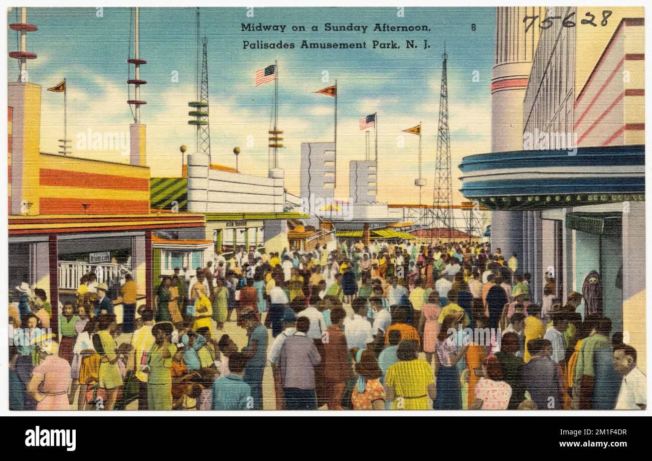 Midway on a Sunday afternoon, Palisades Amusement Park, N. J ...