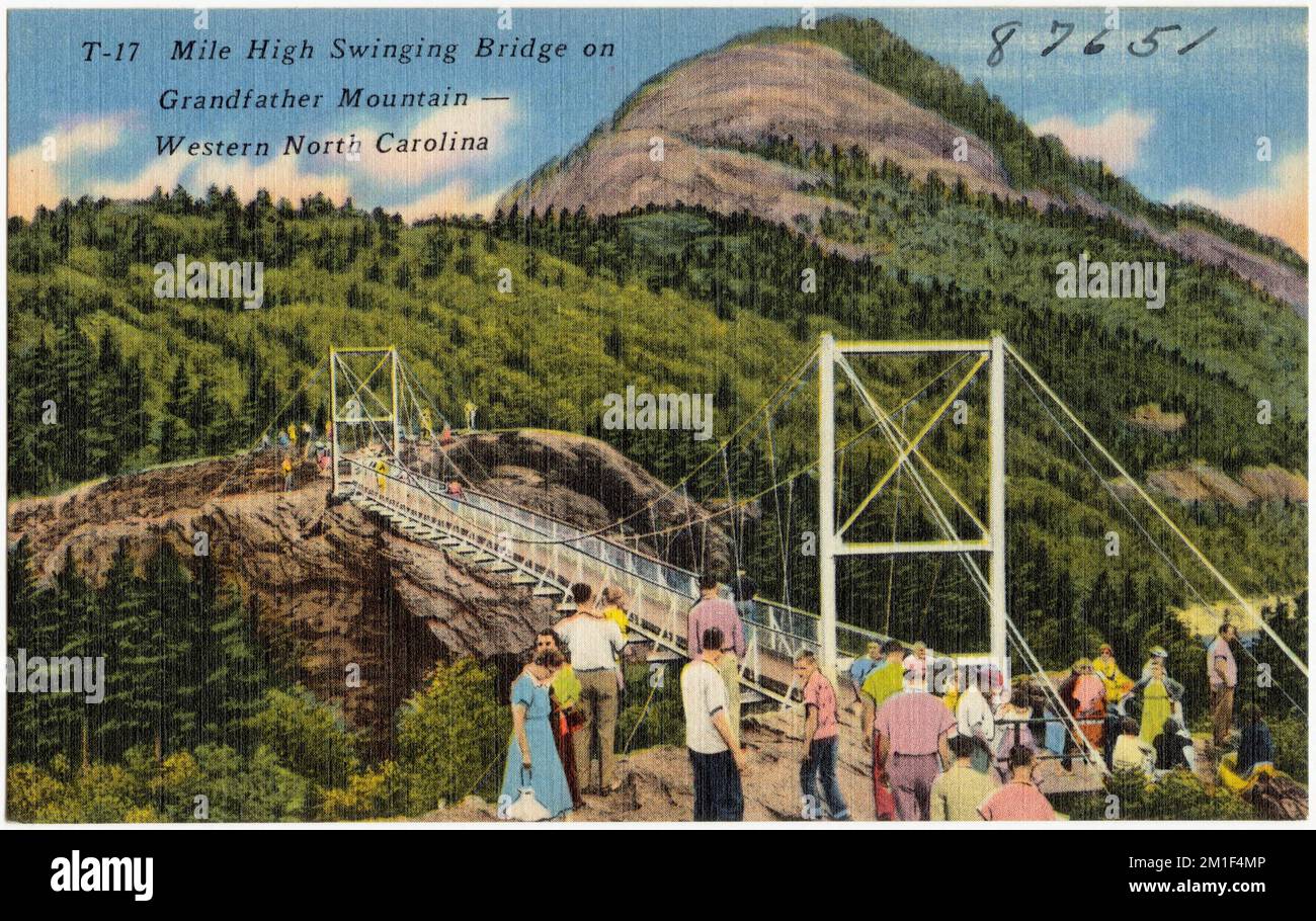 Mile High Swinging Bridge on Grandfather Mountain -- Western North ...