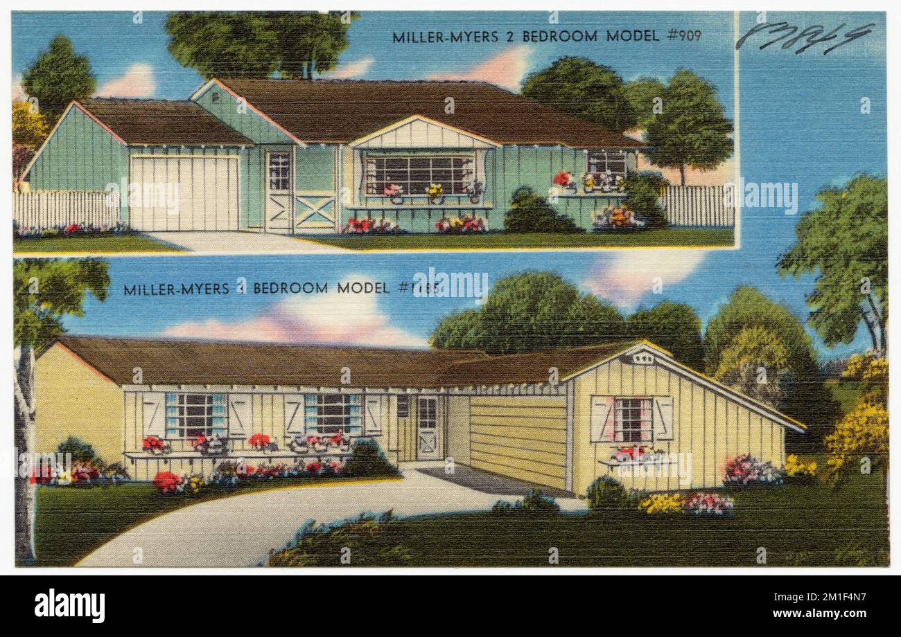 Miller-Myers Co. Builders , Model houses, Tichnor Brothers Collection ...