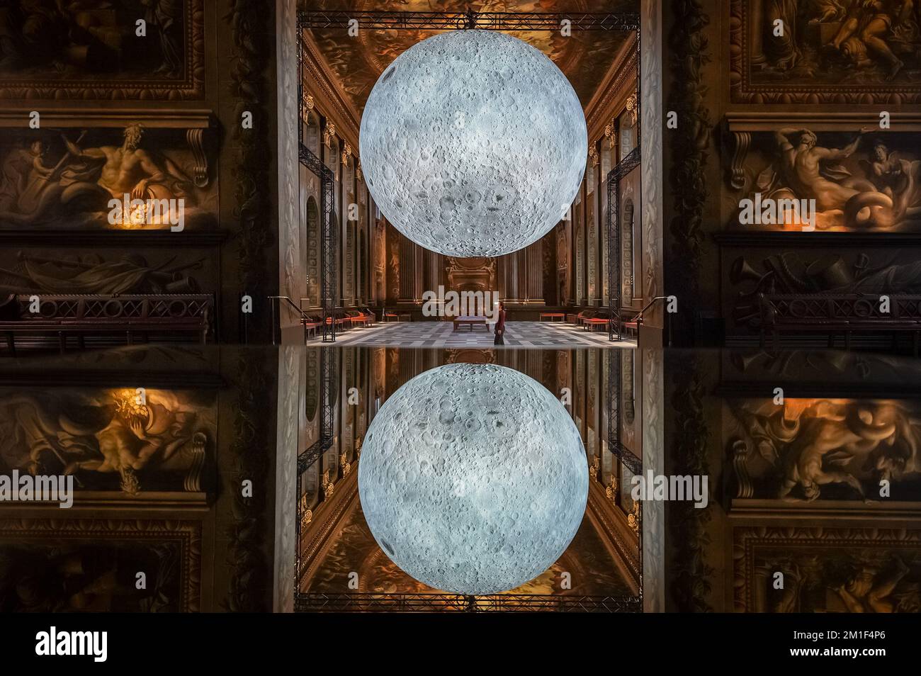 London, UK. 12th December, 2022. Museum of the Moon installation by ...