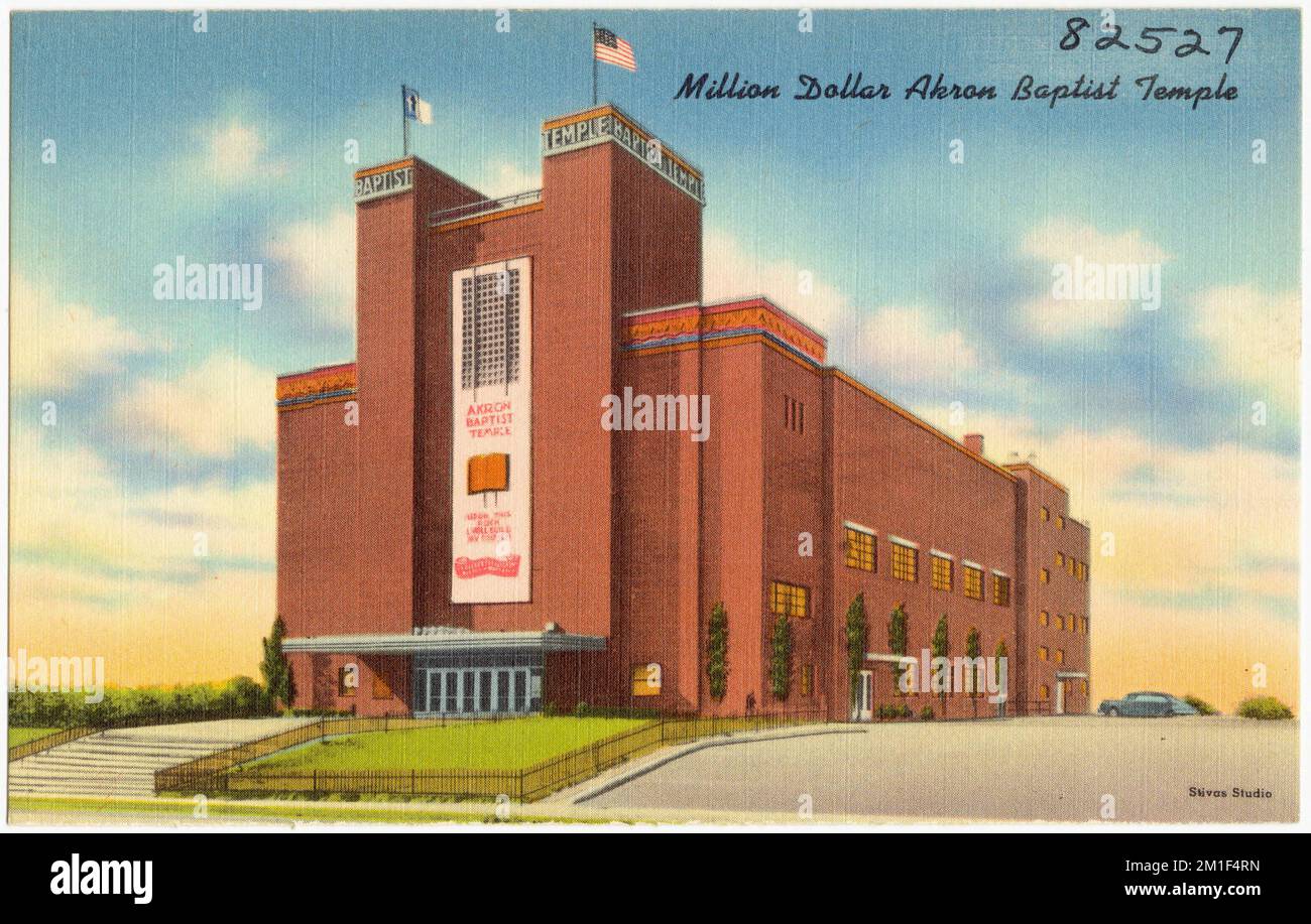 Million Dollar Akron Baptist Temple , Religious facilities, Tichnor Brothers Collection ...