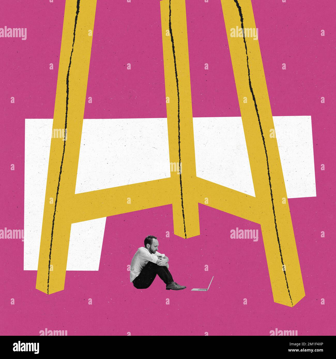 Conceptual contemporary art collage. Ideas, imagination, surrealism ...