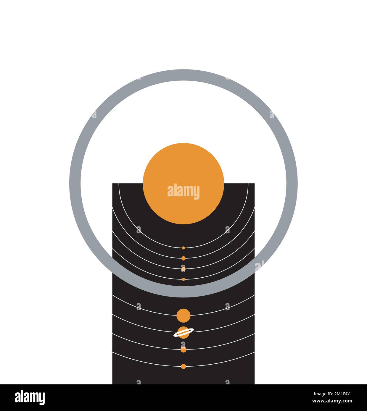 A vertical illustration of the solar system planets Stock Vector Image ...