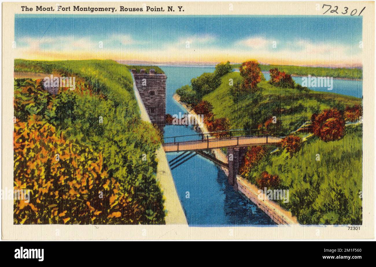 The moat, Fort Montgomery, Rouses Point, N. Y. , Military facilities ...
