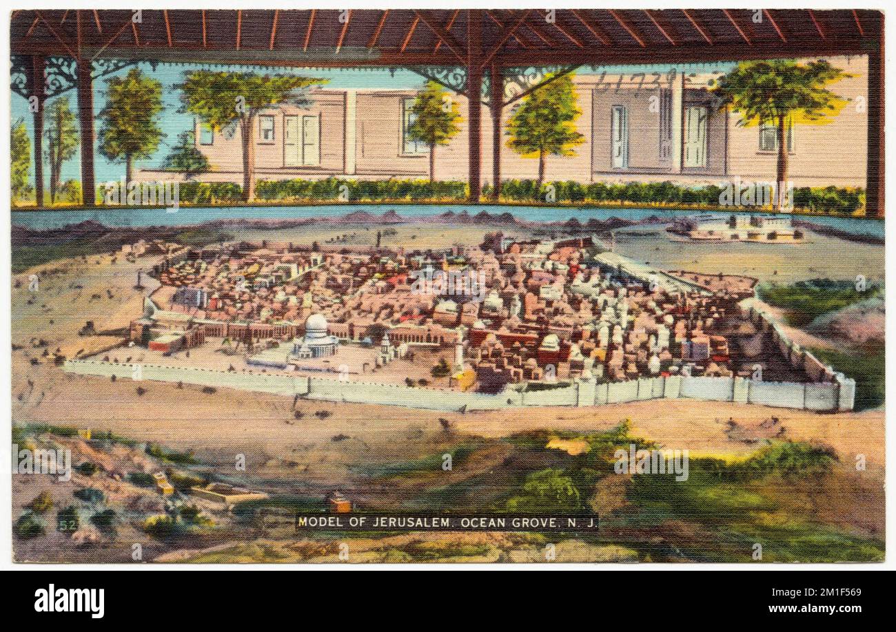 Model of Jerusalem, Ocean Grove, N. J. , Tichnor Brothers Collection ...