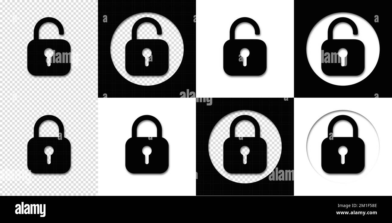 Set Of Lock Icons Lock Icon Safety Symbols Vector Illustration