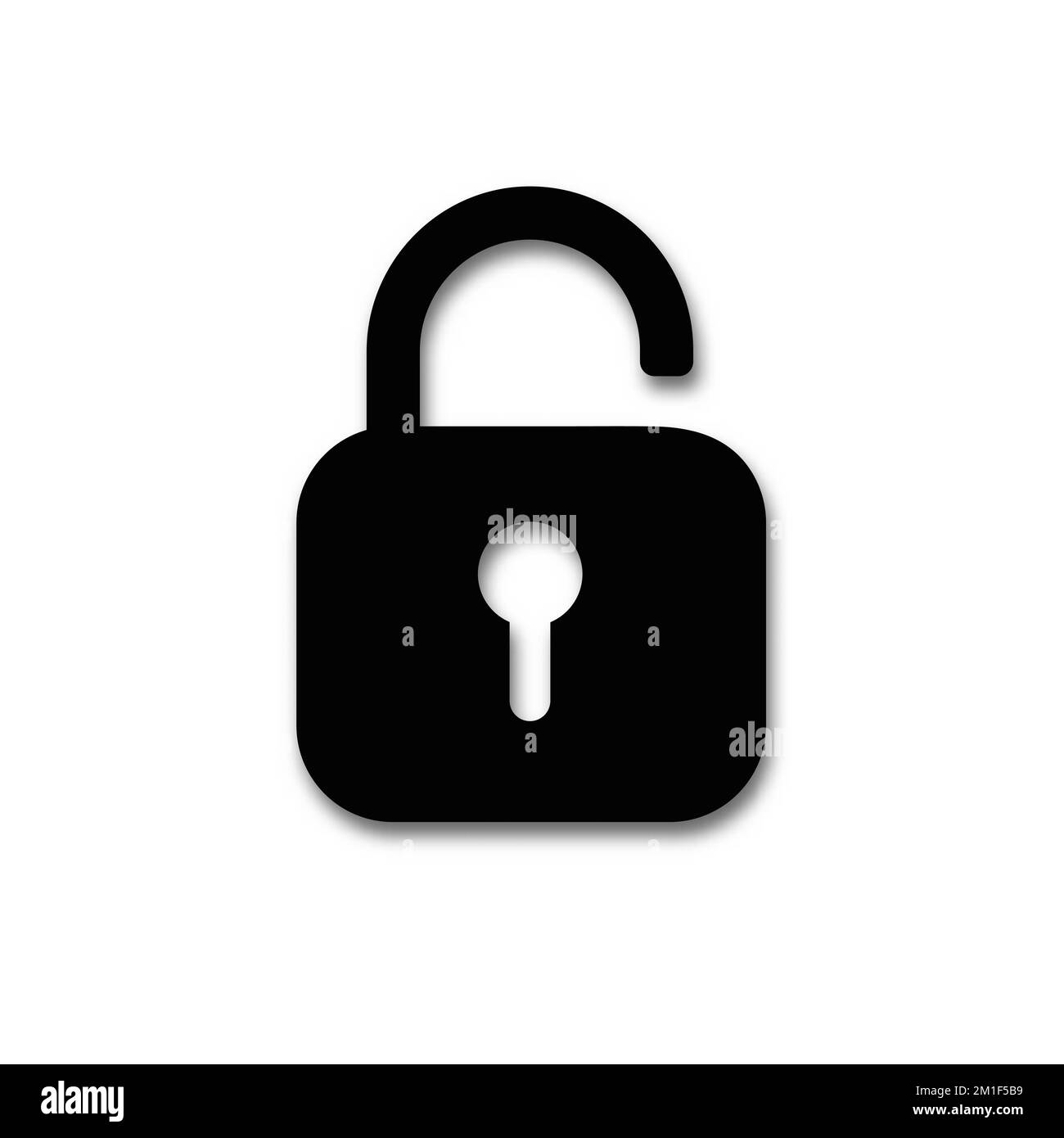 Padlock icon isolated on white background. Symbol sign unlock. Vector ...