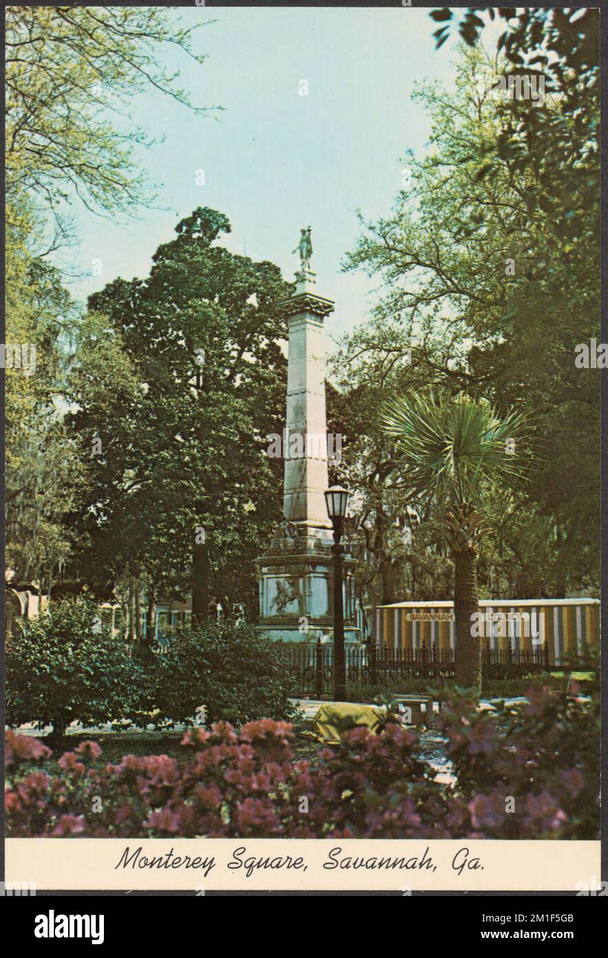 Monterey Square, Savannah, Ga. , Monuments & memorials, Tichnor Brothers Collection, postcards ...