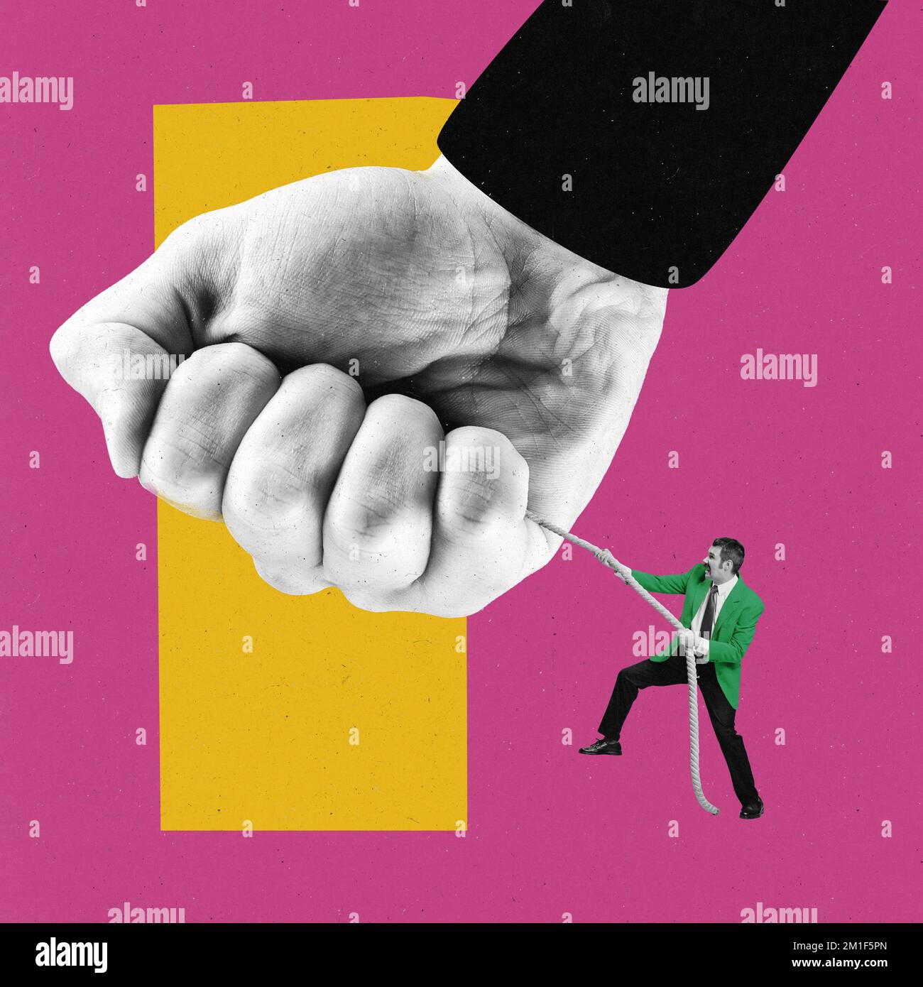 Confrontation, fight. Conceptual contemporary art collage. Ideas ...