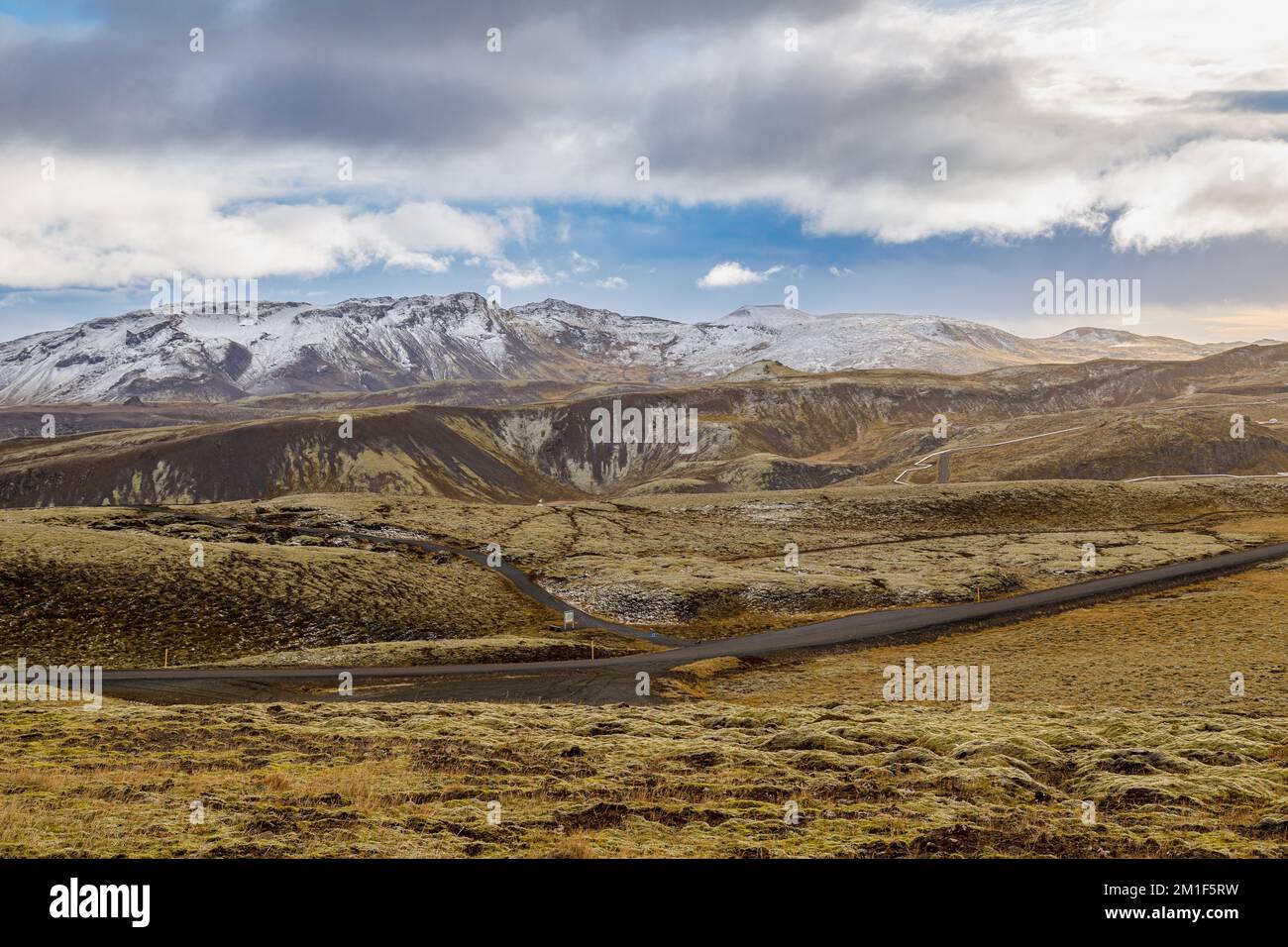 Mountains with the first snow in the east of Iceland Stock Photo - Alamy
