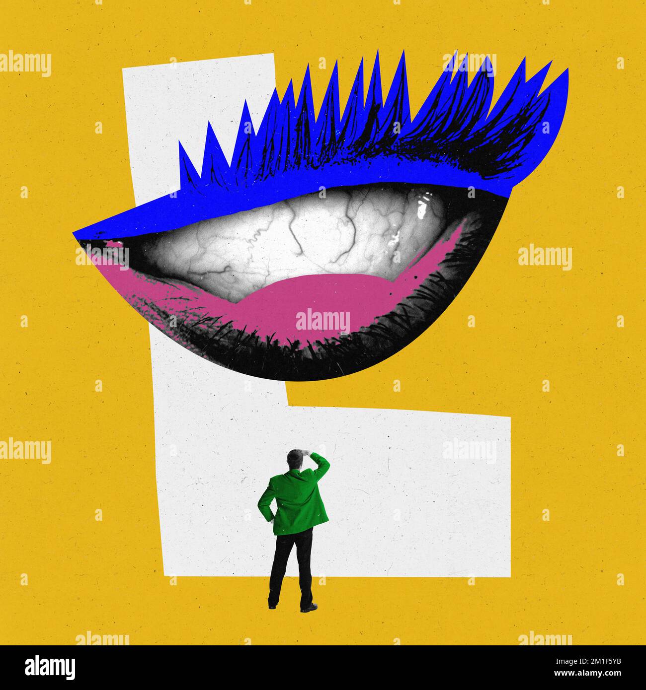 Conceptual contemporary art collage. Ideas, imagination, surrealism ...