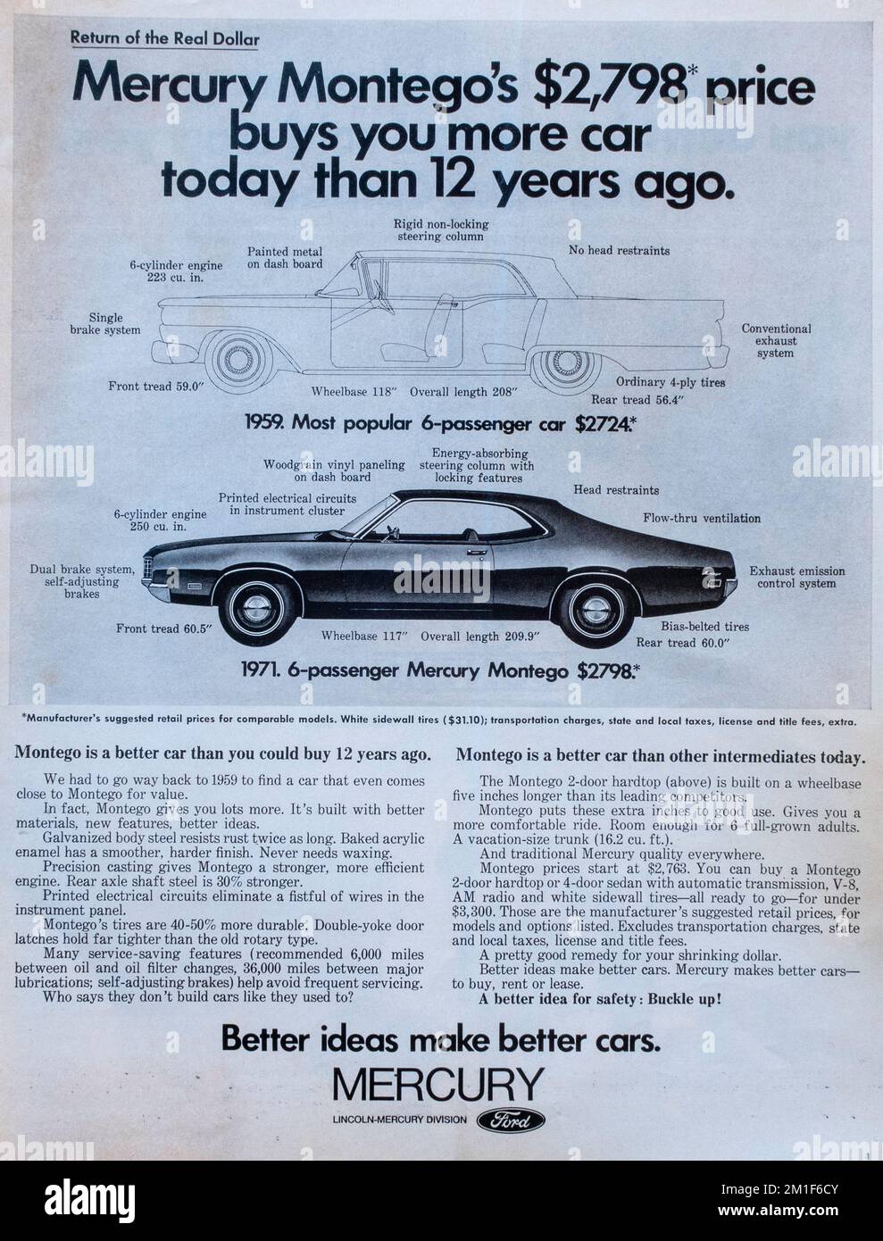 Vintage 20 November 1970 "Life" magazine advert, United States Stock ...