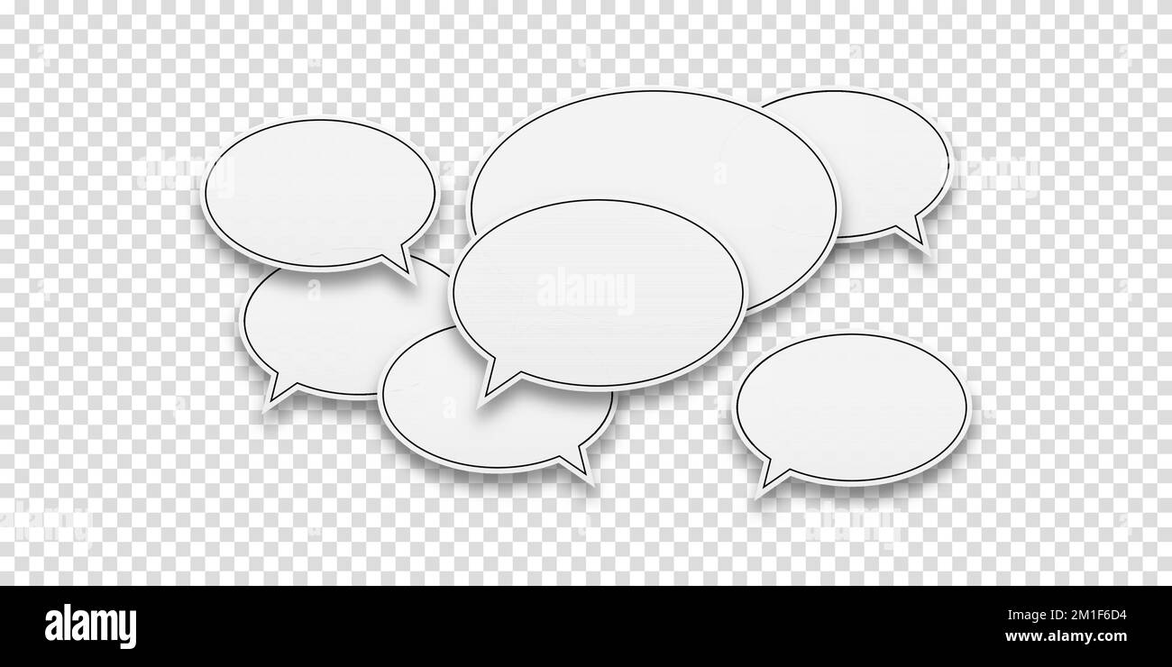 Set of speech bubbles icons. Communication between people, a kind of ...