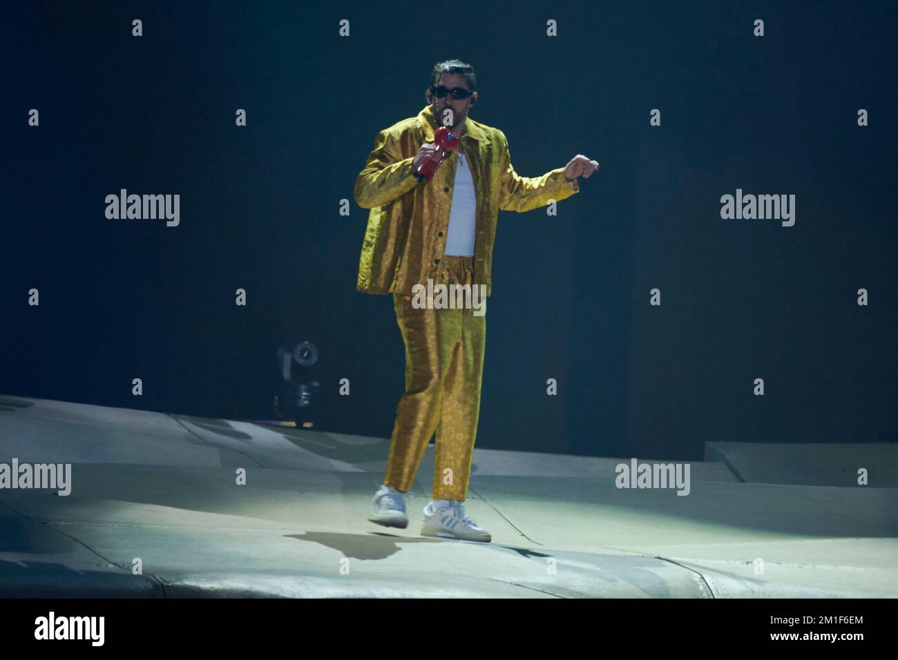 Puerto Rican Rapper Bad Bunny performs during his World's Hottest Tour ...
