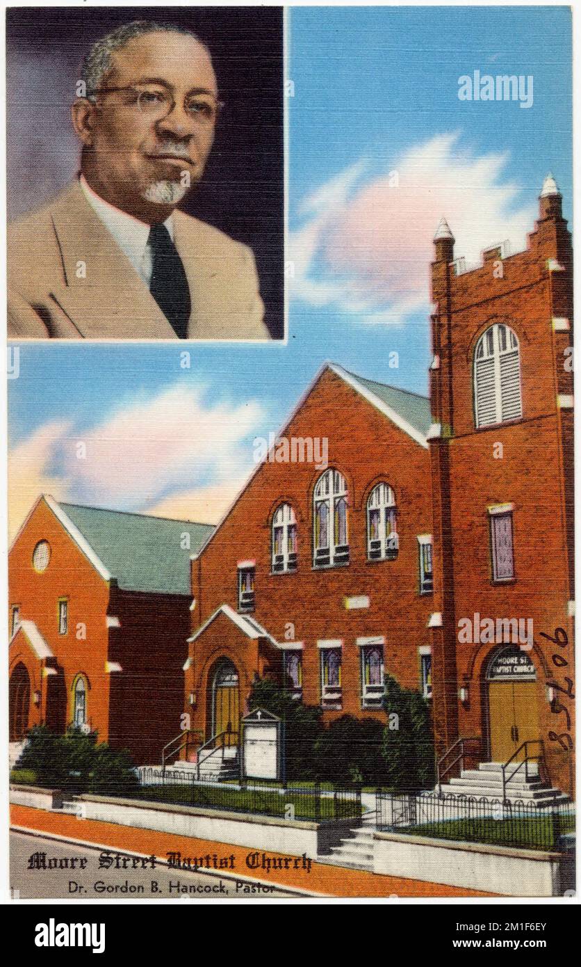 Moore Street Baptist Church, Dr. Gordon B. Hancock, Pastor , Churches ...