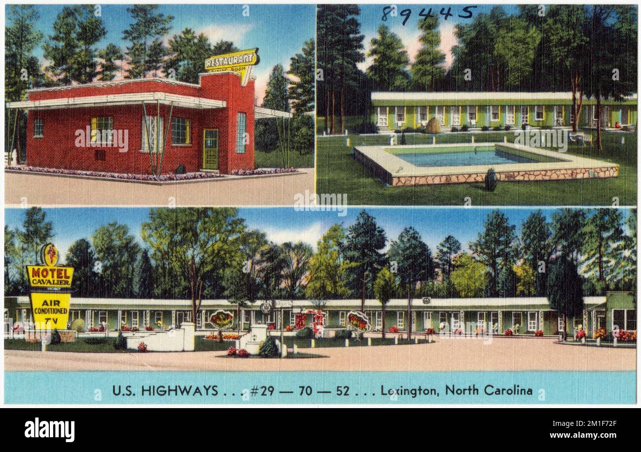 Motel Cavalier, U.S. Highways... #29 -- 70 -- 52... Lexington, North ...