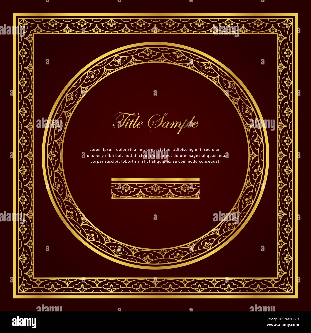 Luxury golden square and round frame set Stock Vector Image & Art - Alamy