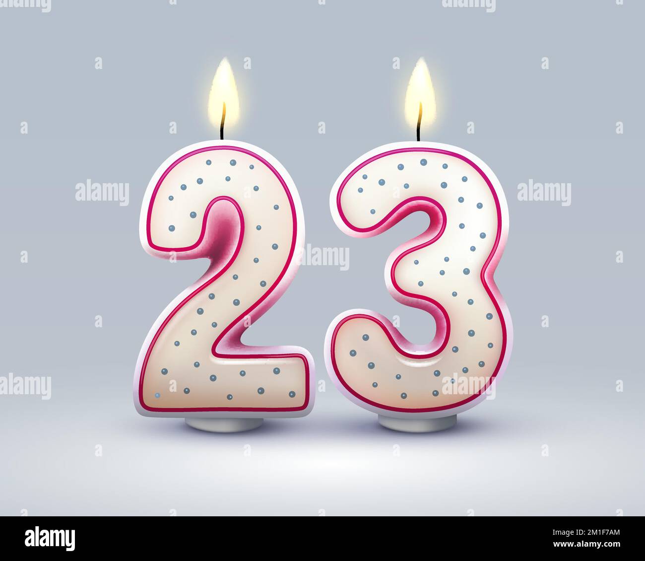 Happy Birthday years. 23 anniversary of the birthday, Candle in the ...
