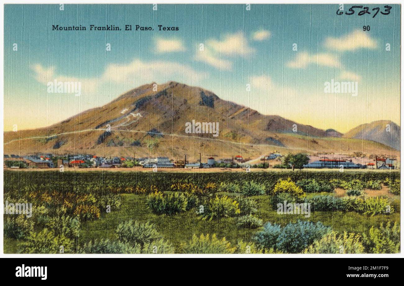 Mountain Franklin, El Paso, Texas , Mountains, Tichnor Brothers ...