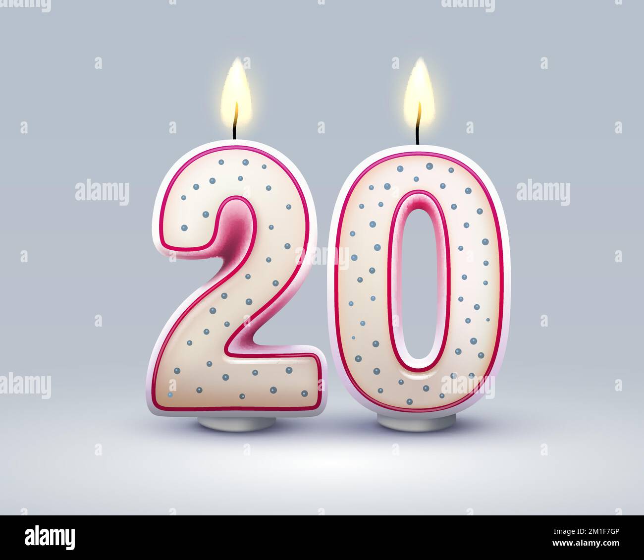 Birthday cake candles number 20 Stock Vector Images - Alamy