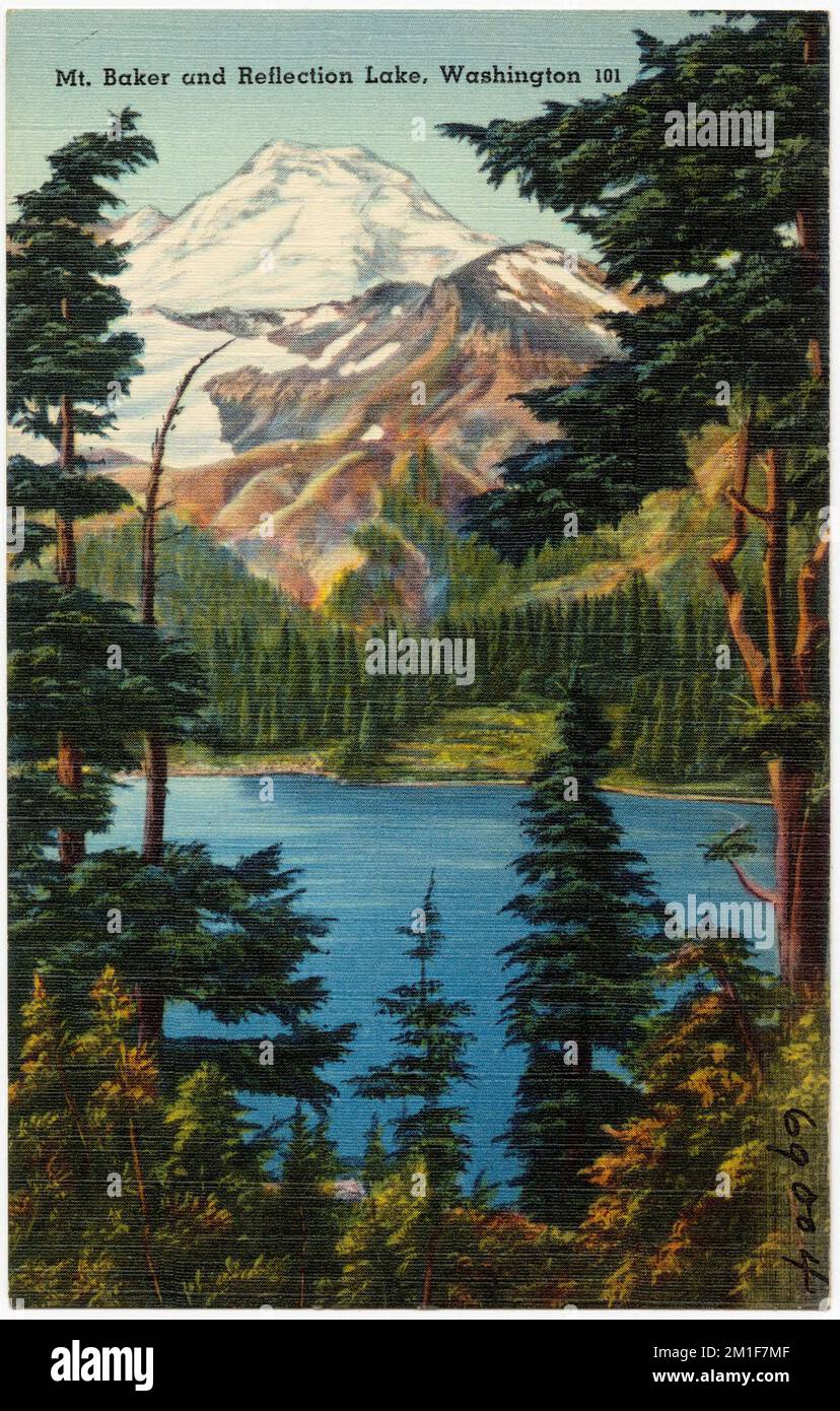 Mt. Baker and Reflection Lake, Washington , Mountains, Lakes & ponds ...