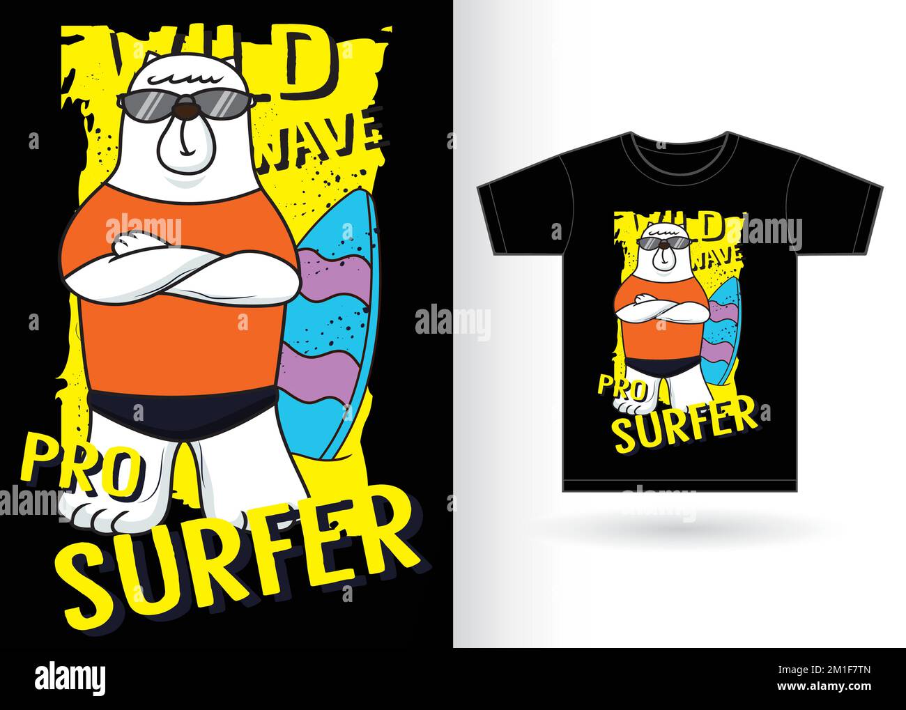 Cartoon surfer girl hi-res stock photography and images - Alamy