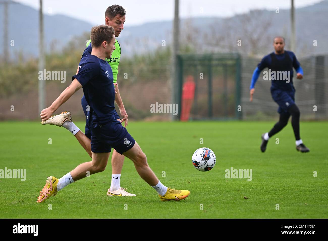 Gent's Matisse Samoise and Gent's Bruno Godeau pictured in action ...