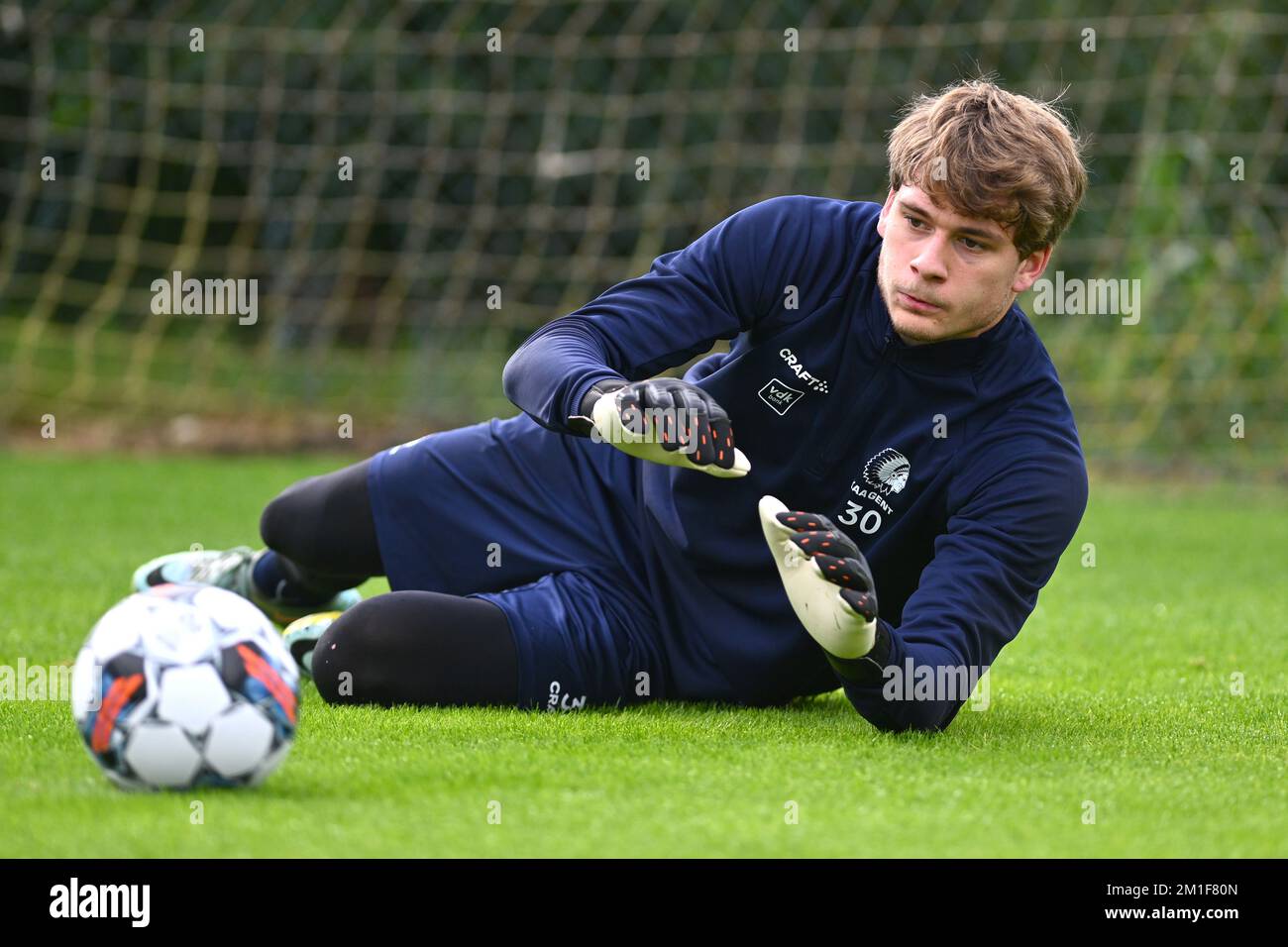 Gent's goalkeeper Celestin De Schrevel pictured in action during a ...