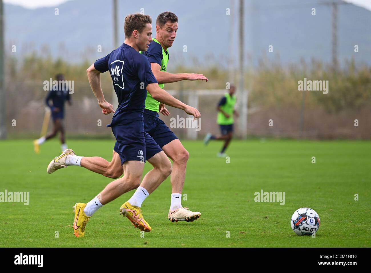Gent's Matisse Samoise and Gent's Bruno Godeau pictured in action ...