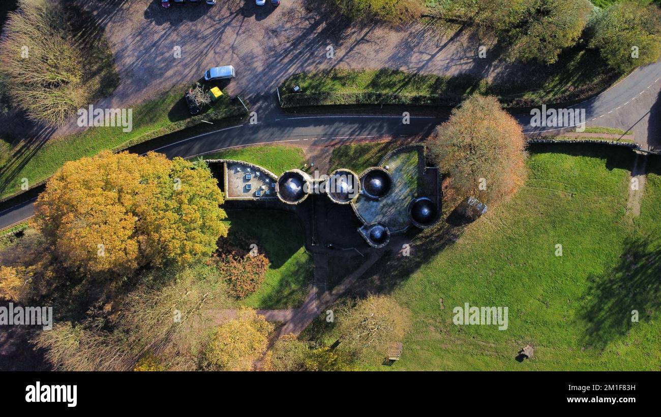 A top view of the Beeston castle gatehouse Stock Photo - Alamy