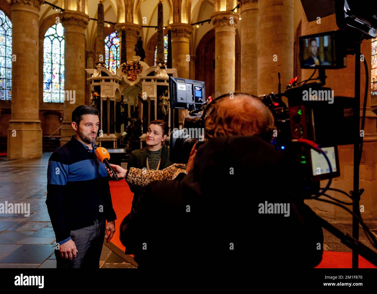 Delft, Niederlande. 12th Dec, 2022. meeting for the media in the Nieuwe ...