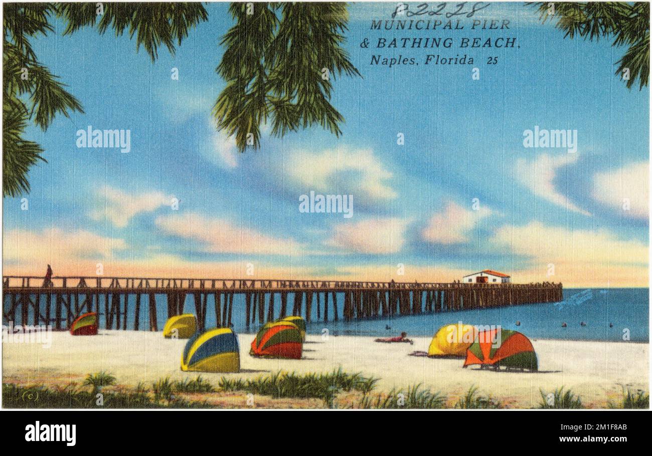 Municipal Pier and bathing beach, Napes, Florida , Beaches, Piers ...