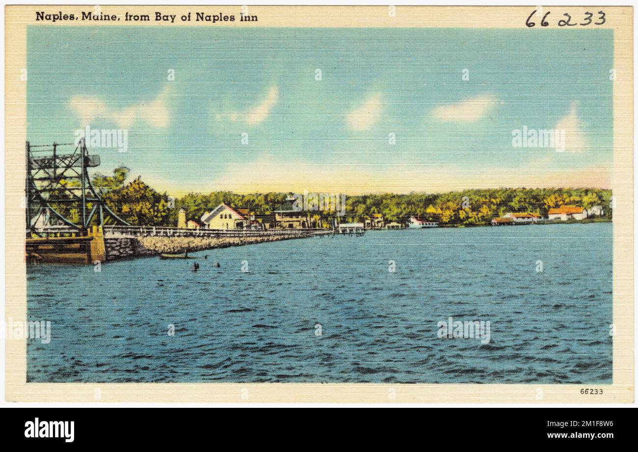 Naples, Maine, from Bay of Naples Inn , Lakes & ponds, Tichnor Brothers ...