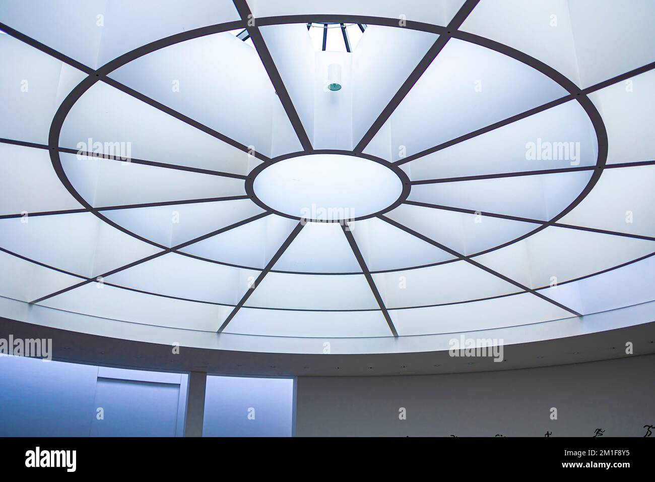 A modern circle ceiling of a modern art museum in Munich, Germany Stock ...