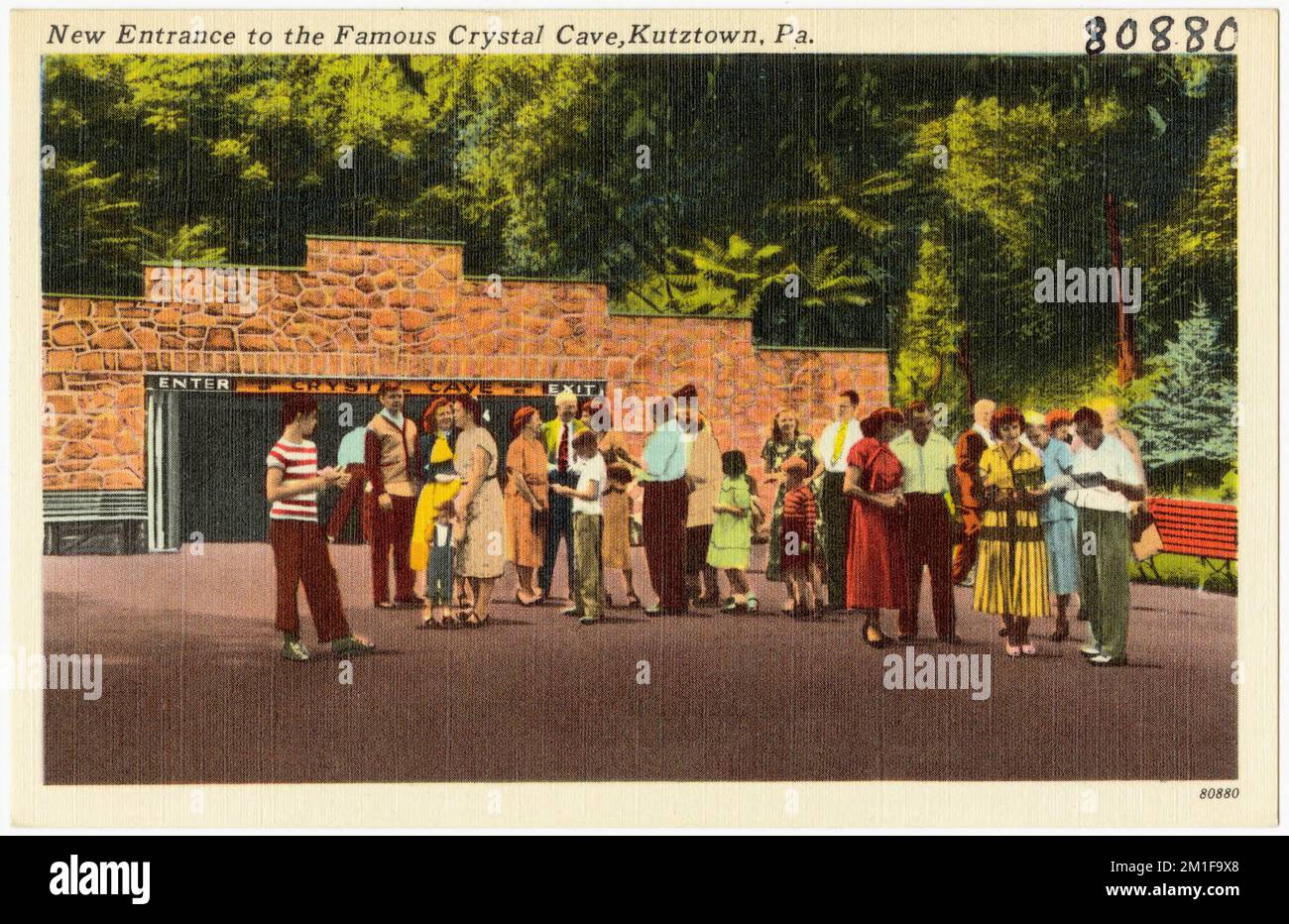 New entrance to the famous Crystal Cave, Kutztown, Pa. , Caves, Tichnor ...