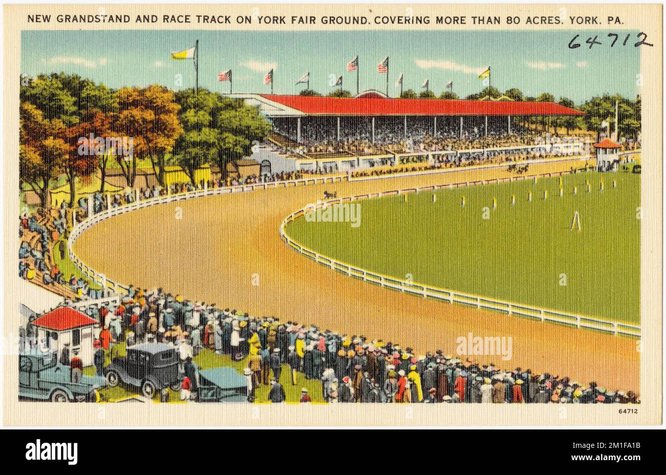 New grandstand and race track on York Fair Ground, covering mote than ...
