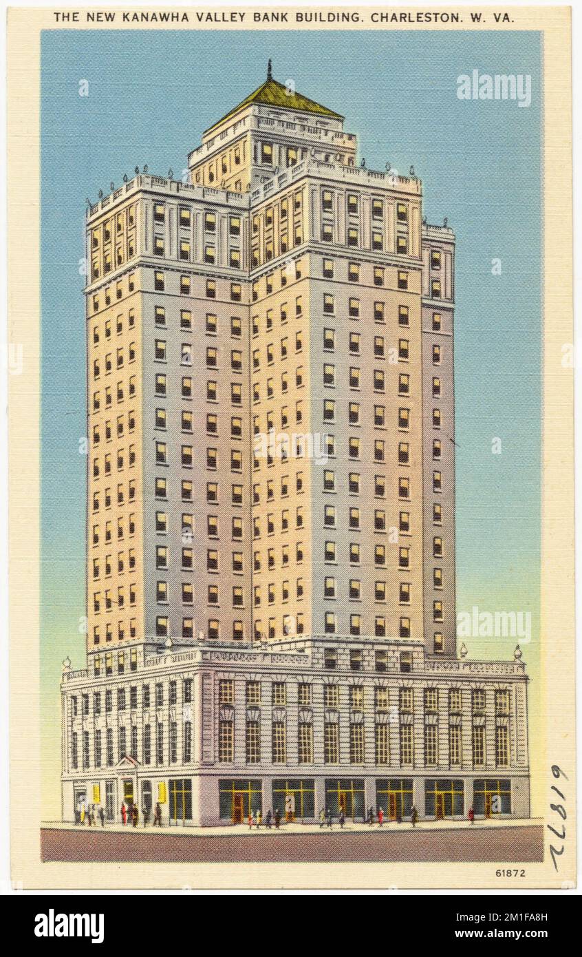 The new Kanawha Valley Bank Building, Charleston, W. VA. , Commercial ...