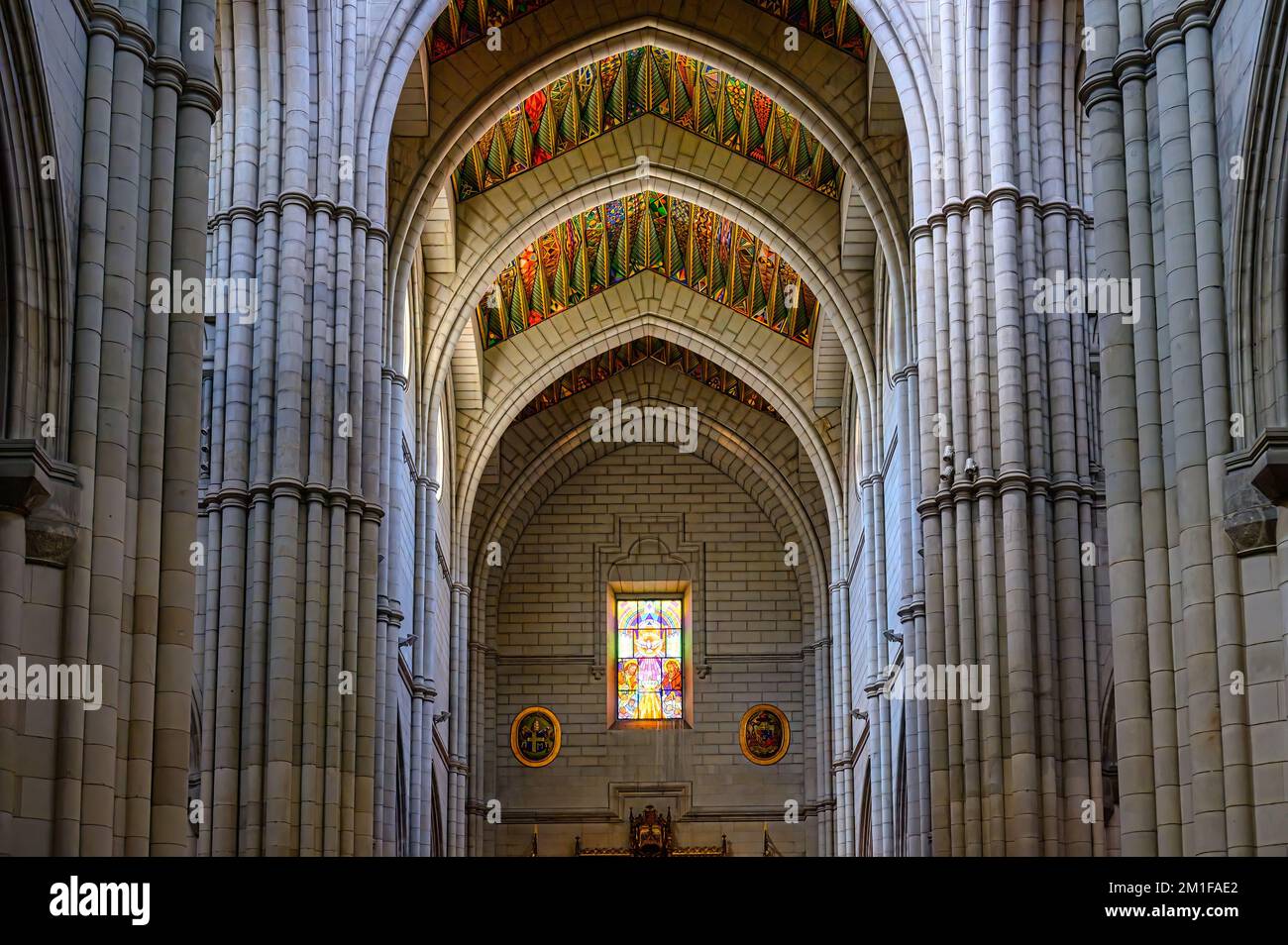 Almudena Cathedral, interior architecture detail, Madrid, Spain, 2022 ...